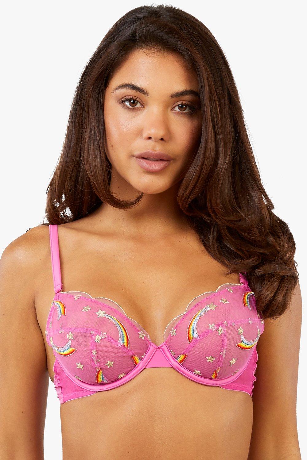 Lingerie Coccinelle Shooting Star Pride Embroidery Plunge Bra